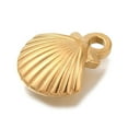 20pcs Ion Plating(IP) 304 Stainless Steel Charms Shell Shape Charm ...