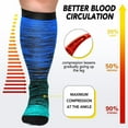 3 Pairs Plus Size Compression Socks Wide Calf For Women And Men 20 30