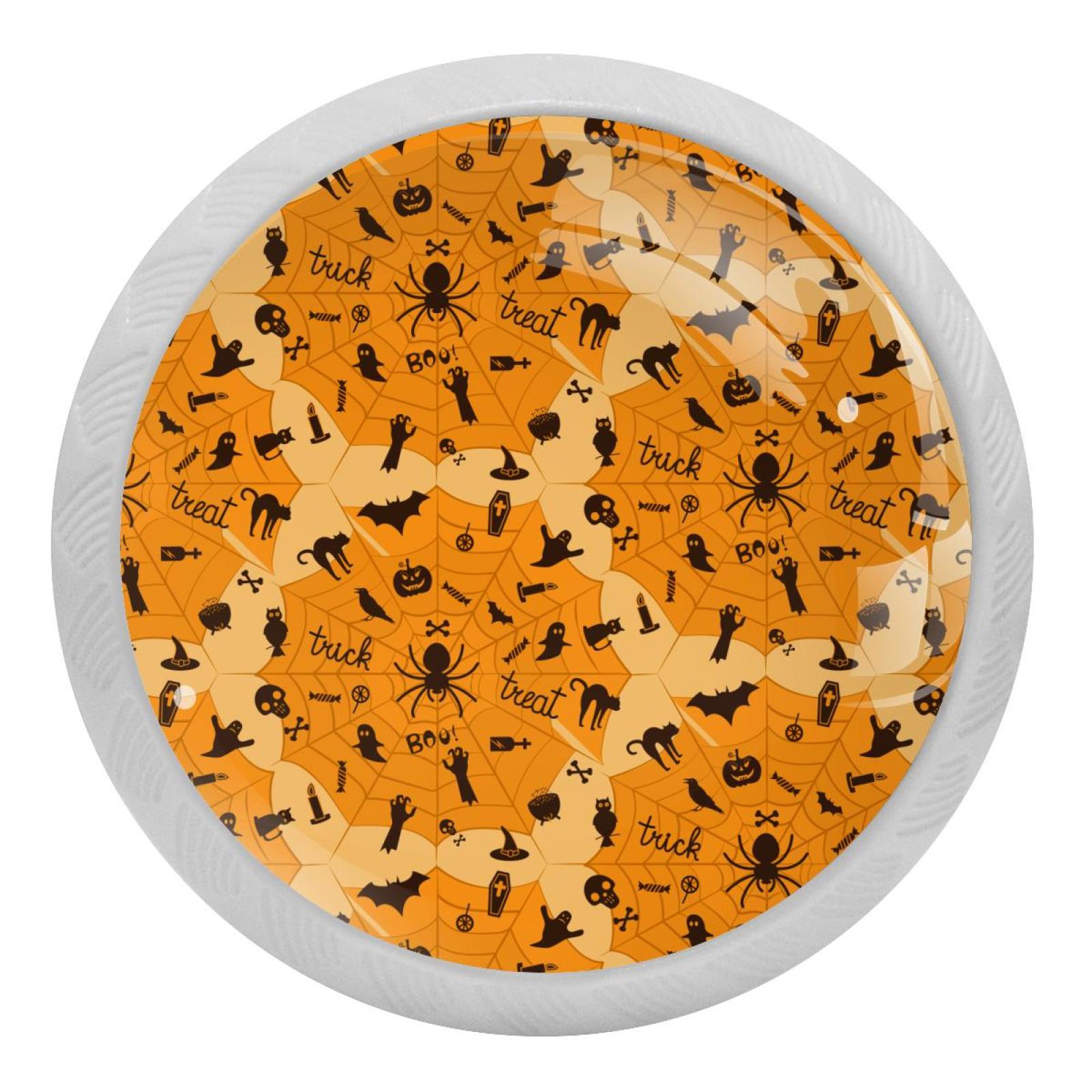 4PCS Round Halloween Cabinet Fluorescence Knob Glowing in the Dark ...