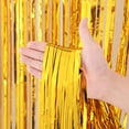 3 Pack 3.3x8.2 Feet Gold Foil Fringe Backdrop Curtains, Tinsel ...