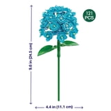 Brickcraft Hydrangea Flower Buildable Kit, 121-Piece Artificial Flower ...