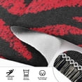 72x23.5 Runner Rug Non Slip Washable Bold Crimson Chevron Pattern Soft ...