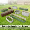 8x2ft Oval Galvanized Raised Garden Bed Kits 16" Tall Outdoor Large ...