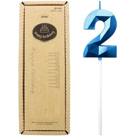 JOYWEI2 Inch Birthday Cake Candles Number Candles Birthday Candles for ...