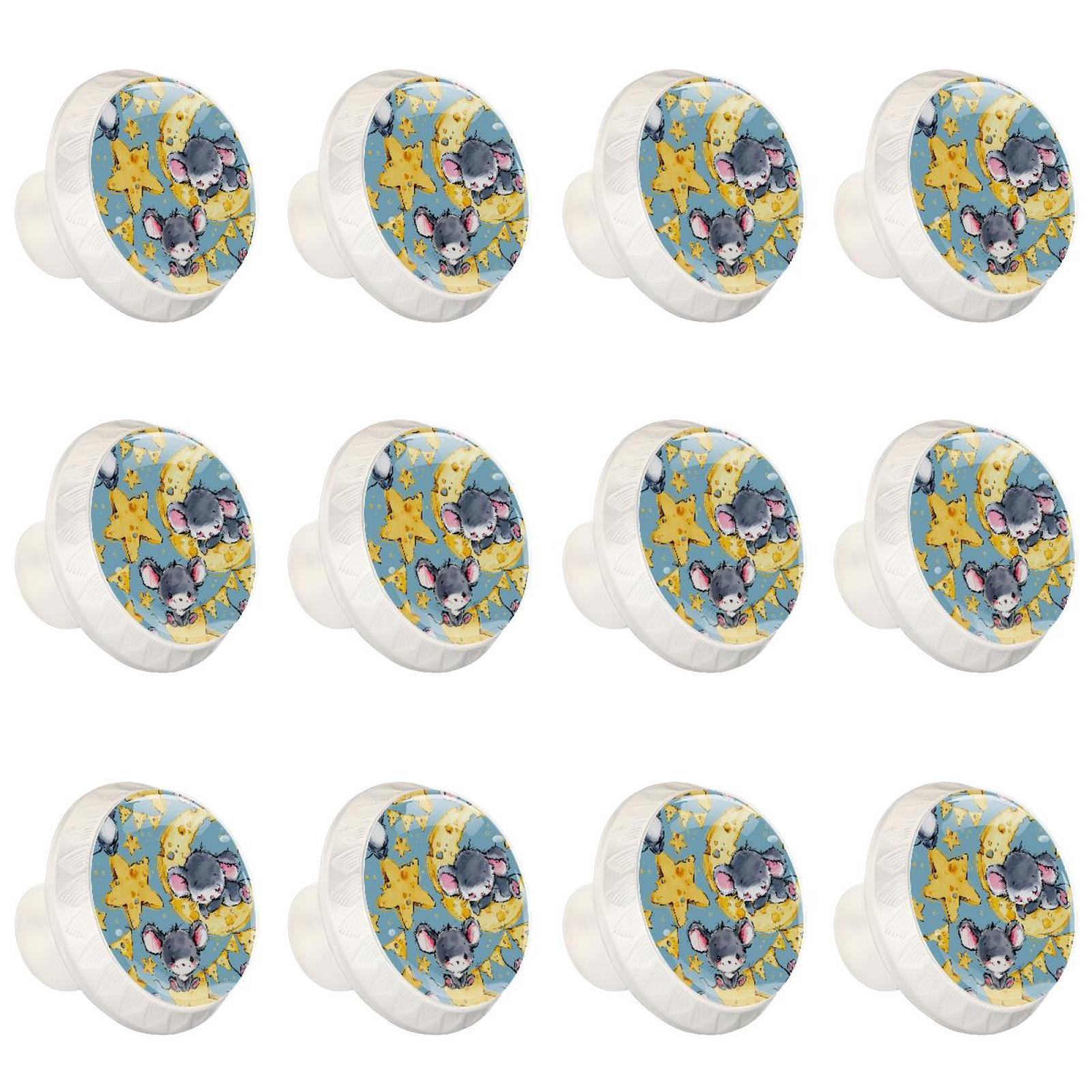12 Pcs Funny Cartoon Mouse Knobs for Kitchen Cabinet Cupboard Dresser ...