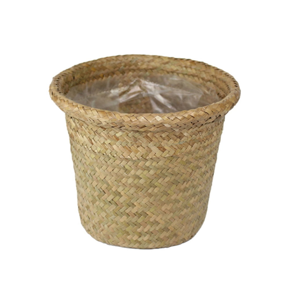 Rustic Woven Basket Planters Practical Versatile Storage Basket for ...