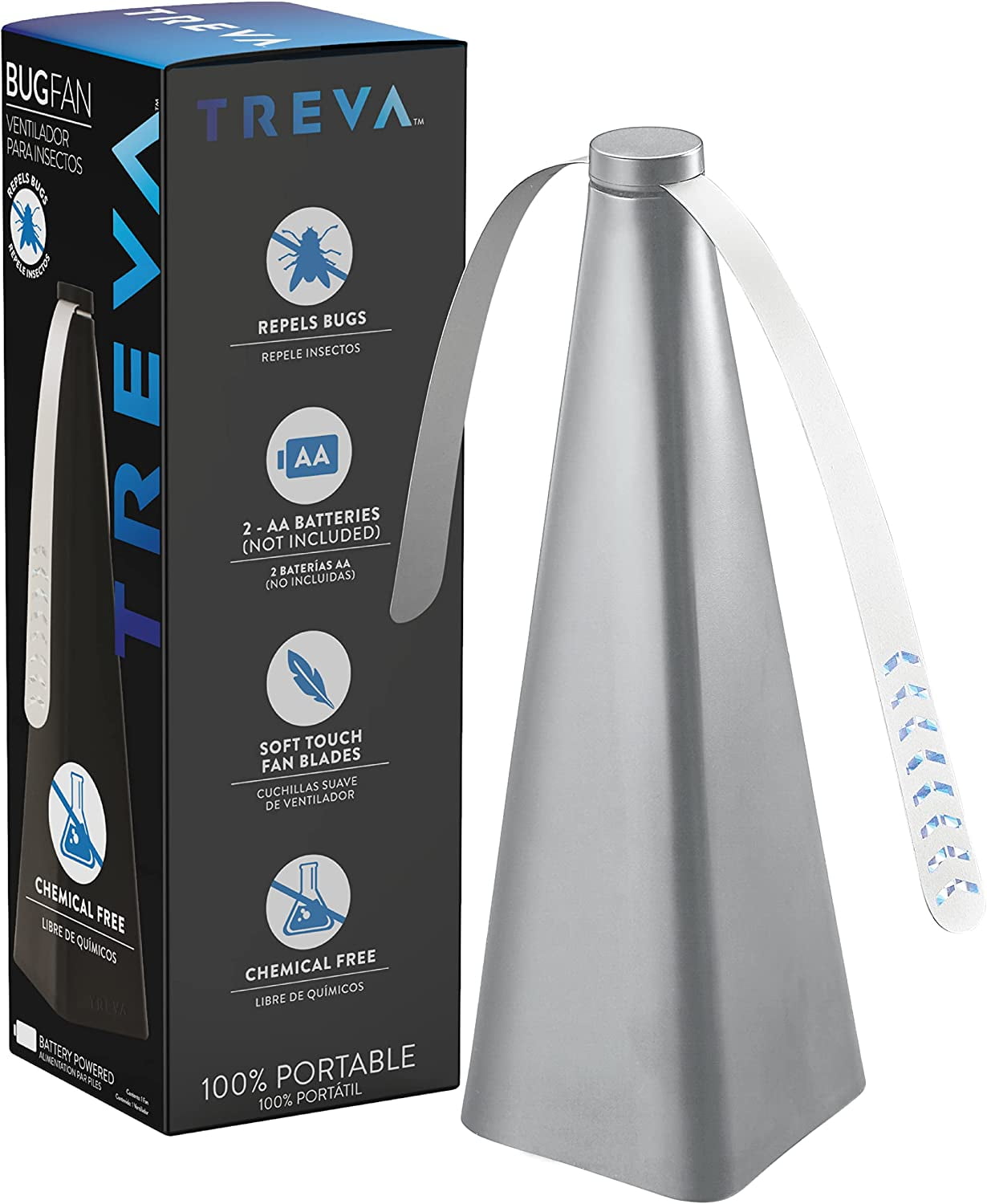 Treva Chemical Free Bug Fan Fly Deterrent with Holographic Blades to ...