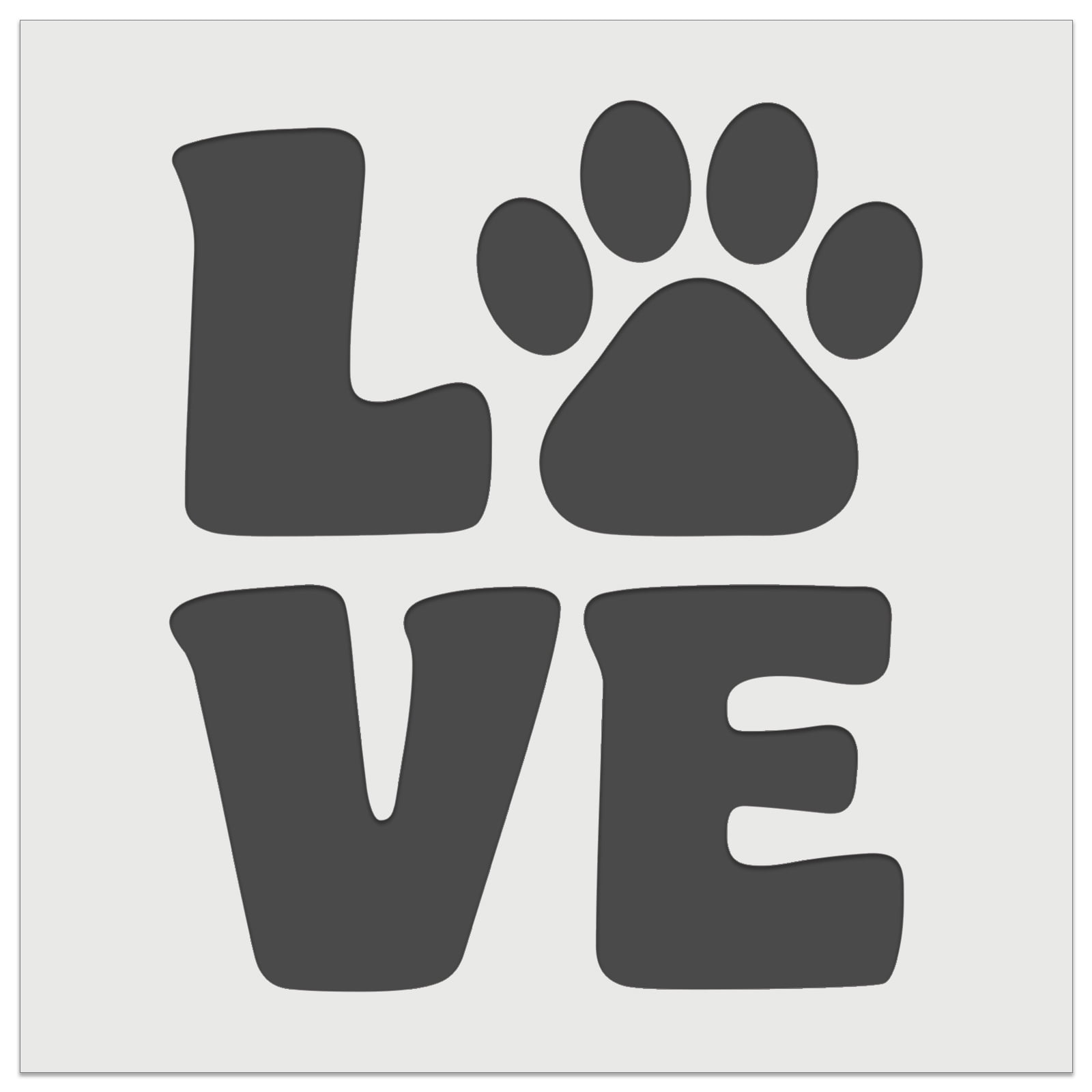 Love Stacked Paw Print DIY Cookie Wall Craft Stencil - 3.5 Inch ...