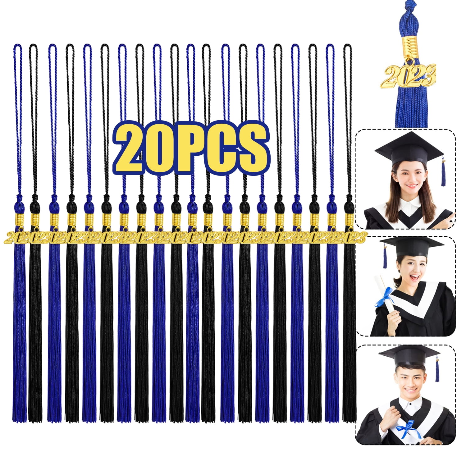 20 Pcs Graduation Tassels Academic Graduation Cap Hat Tassel with 2023 ...