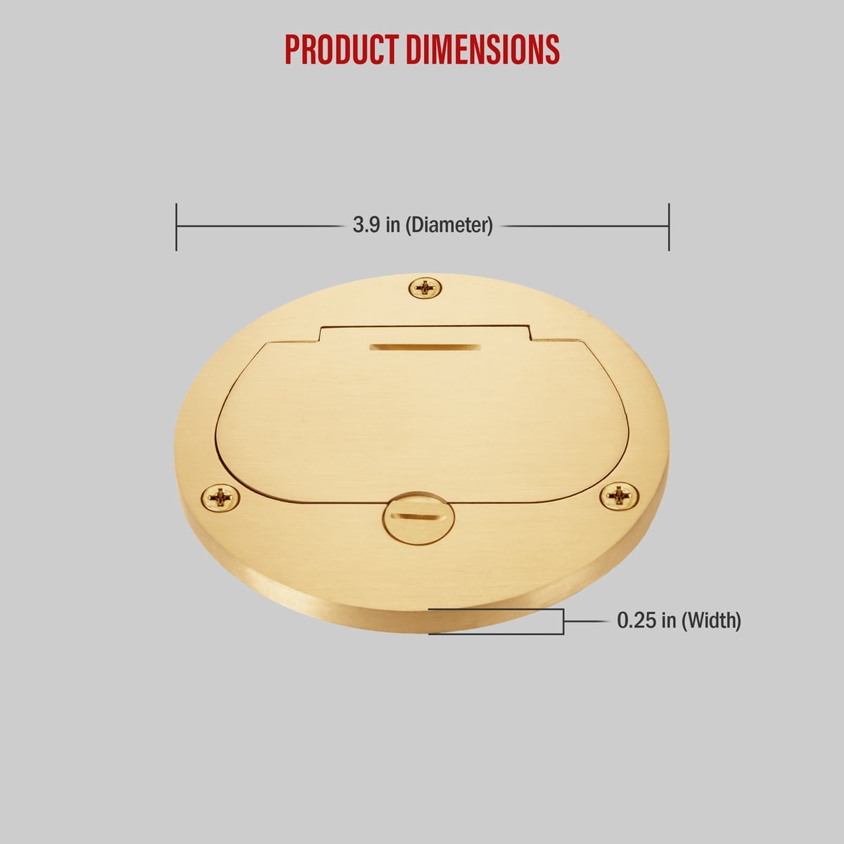 Buy ENERLITES Flip Lid Floor Box Cover, 4 Diameter, 20A Tamper-Weather ...