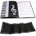Music Score Folder A4 Sized 4 Pages Music Themed Piano Score Folder for ...
