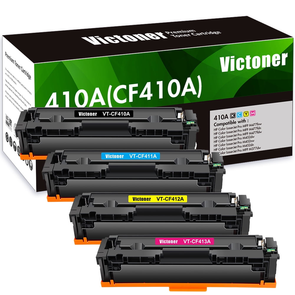Victoner Compatible Toner Replacement for HP 410A CF410A CF411A CF412A CF413A Color Laserjet Pro ...