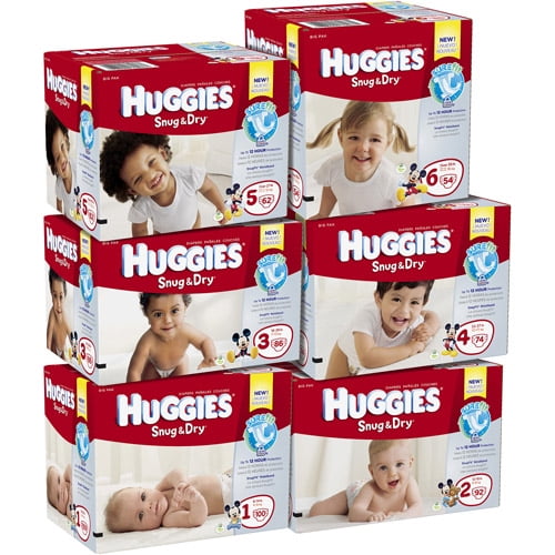 Huggies Snug & Dry Diapers Disney Big Pack 3 16-28 lb - 86 CT - Walmart.com