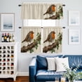 3 Piece Kitchen Curtains and Valances Set Bird Cafe Curtains 36 Inch ...