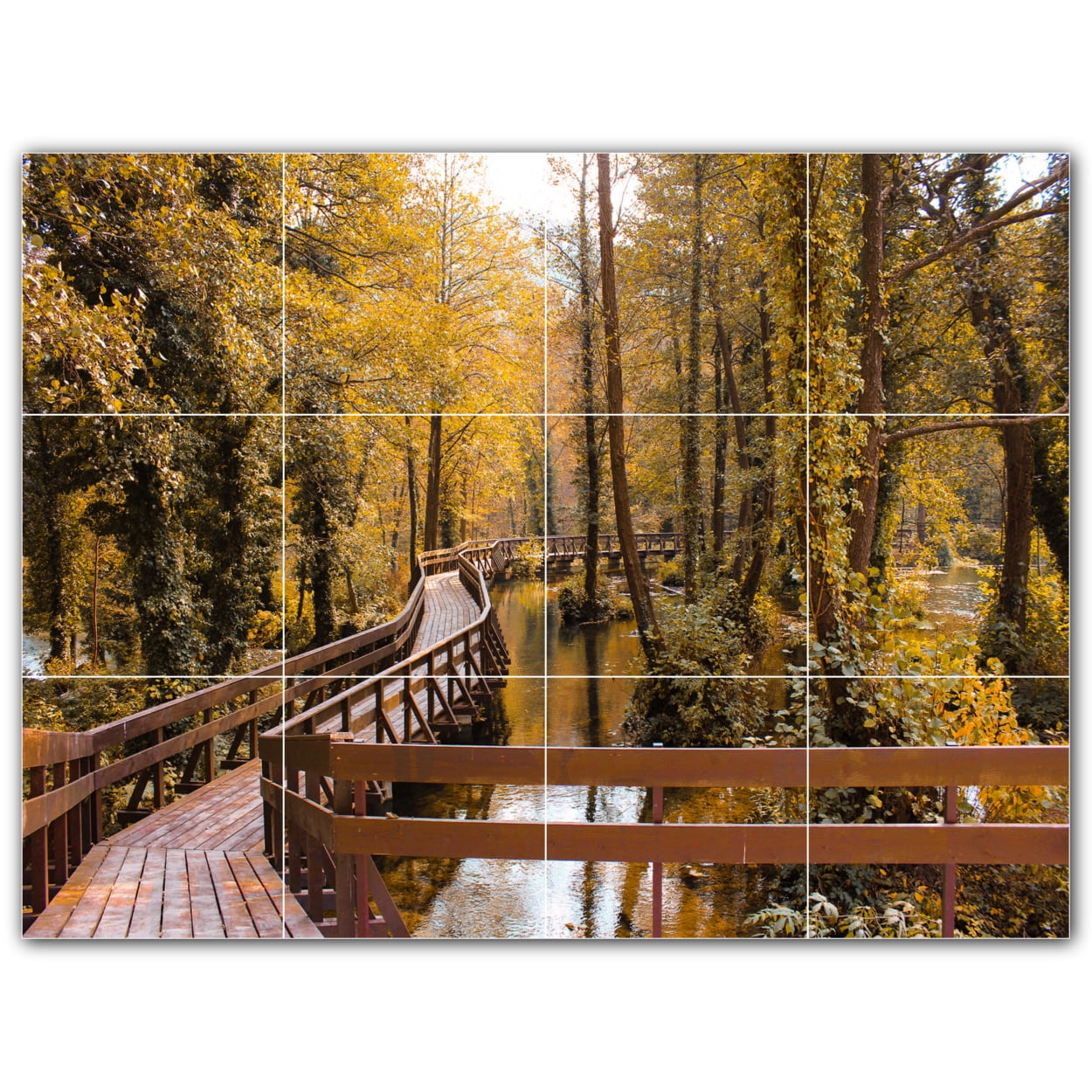 Picture-Tiles.com: Bridge Ceramic Tile Wall Mural WAL500274-43M. 24"W x ...