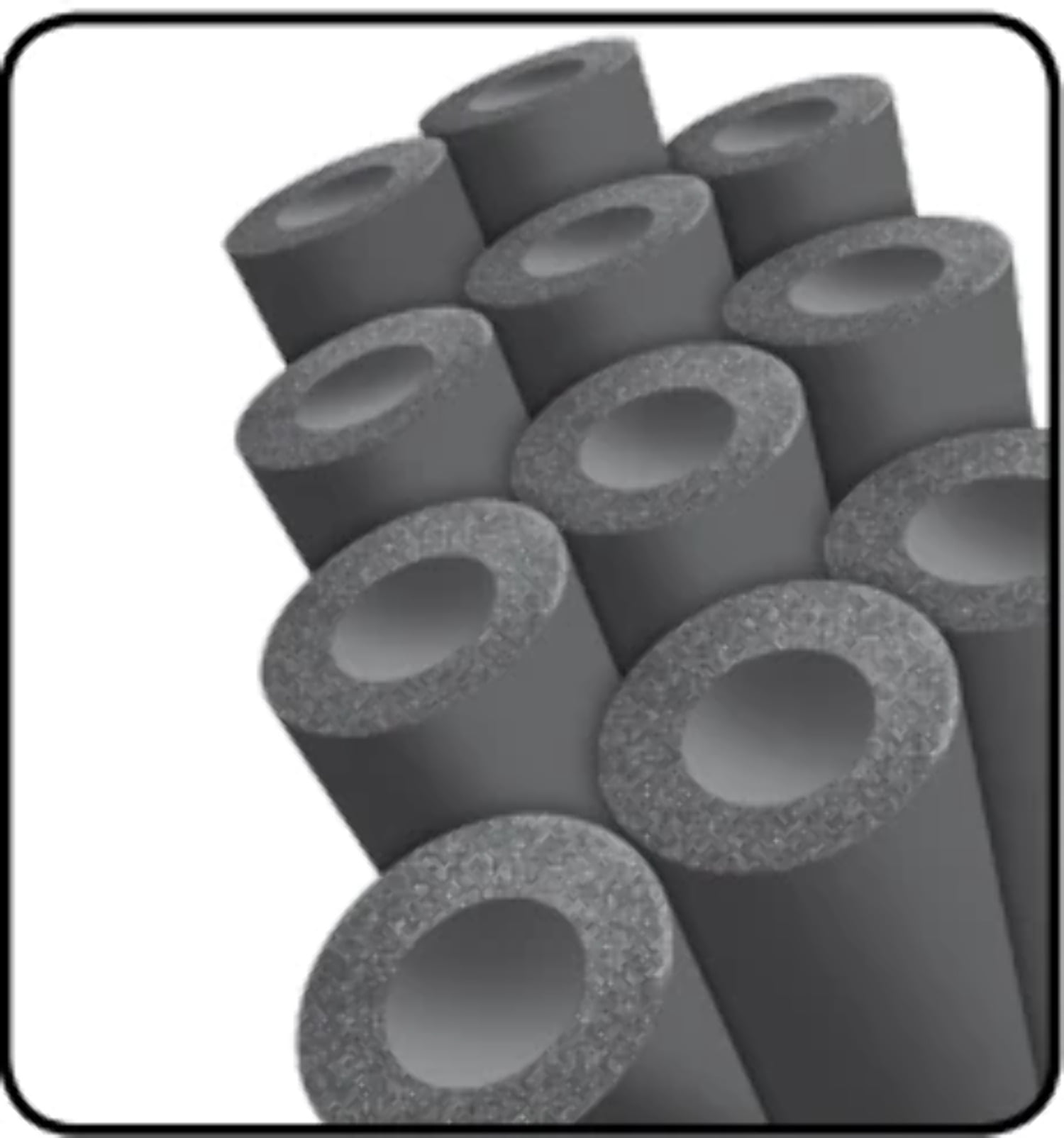 K Flex USA 6RX100118 Elastomeric Foam Pipe Insulation - Walmart.com