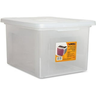 Storex Plastic File Storage Box with XL Storage Lid, Fits Letter-size ...