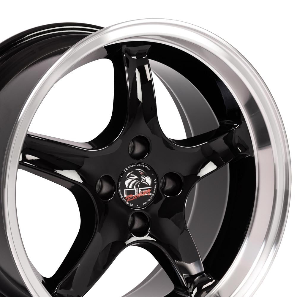 New 17 inch Aluminum Wheel for 79-93 Ford Mustang Black Rim - Walmart.com