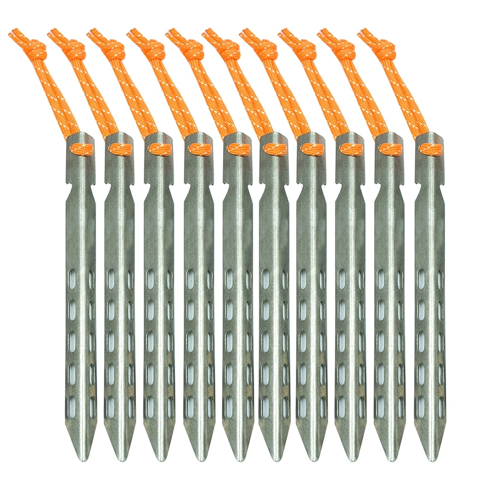 Houkiper 10PCS 16CM Tent Nails V-shape Colorful Titanium Ground Fixing ...