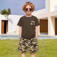 Angala Kids Boys Summer Outfit Sets Crew Neck Short Sleeve Camouflage ...