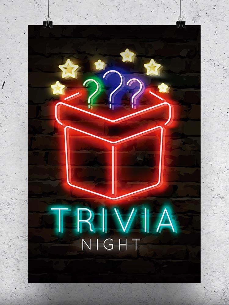 Trivia Night Neon Symbol Poster -Image by Shutterstock - Walmart.com