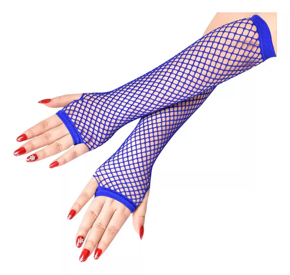 Guantes Red Malla Encaje Rock Gotico Grunge Cosplay Emo Kpop | Walmart ...