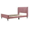 Aukfa Upholstered Platform Bed - Velvet Wingback Headboard - Walmart.com