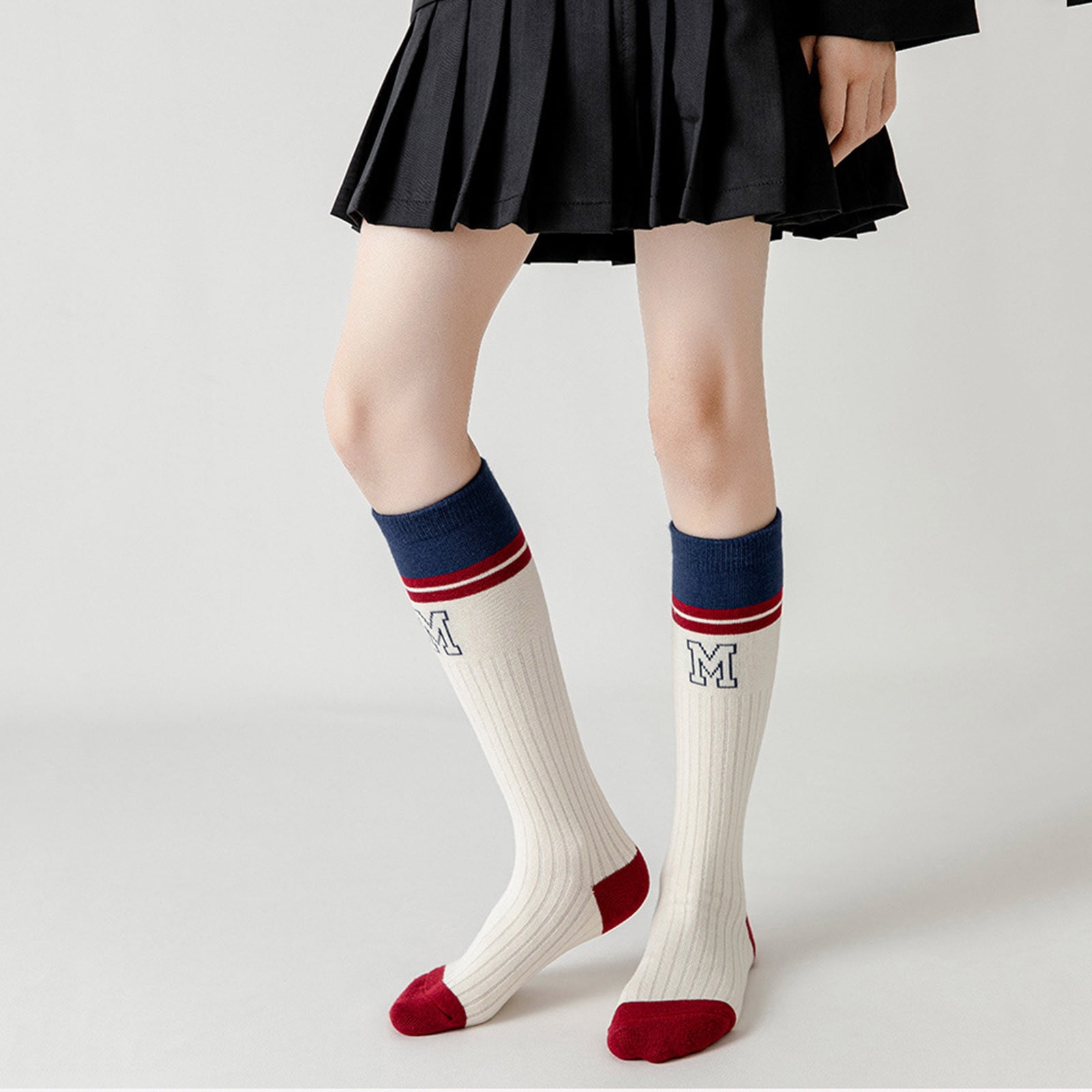 Fgnfyis Running Socks Kids Girls Knee High Socks Cotton Cute Sport ...