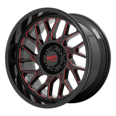 20x10 Moto Metal MO978 RAZOR Satin Black Machined Red Tint Wheel 5x5 ...