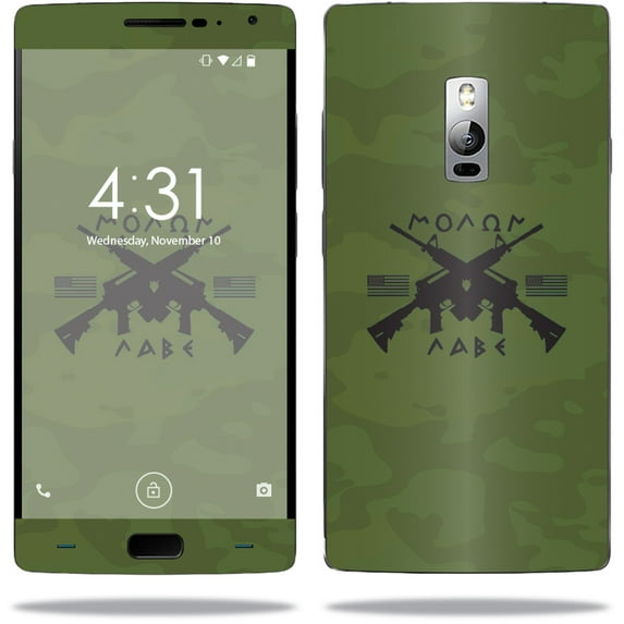 Skin Decal Wrap Compatible With OnePlus 2 Sticker Design Molon Labe ...