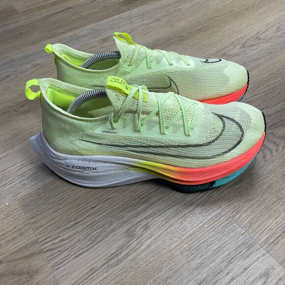 NIKE Nike Air Zoom Alphafly Next % Mens 9.5 Green Running Lightweight ...