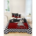 Abstract 3 Pieces Quilt Set, 1 Quilt with 2 Shams, Cartoon Style Chef ...