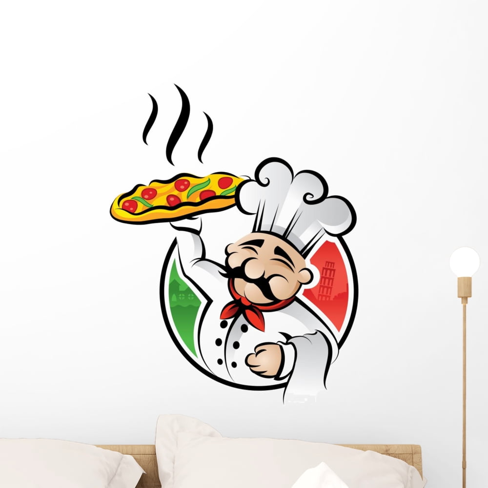 Pizza Chef Wall Decal Sticker by Wallmonkeys Peel and Stick Graphic (24 ...