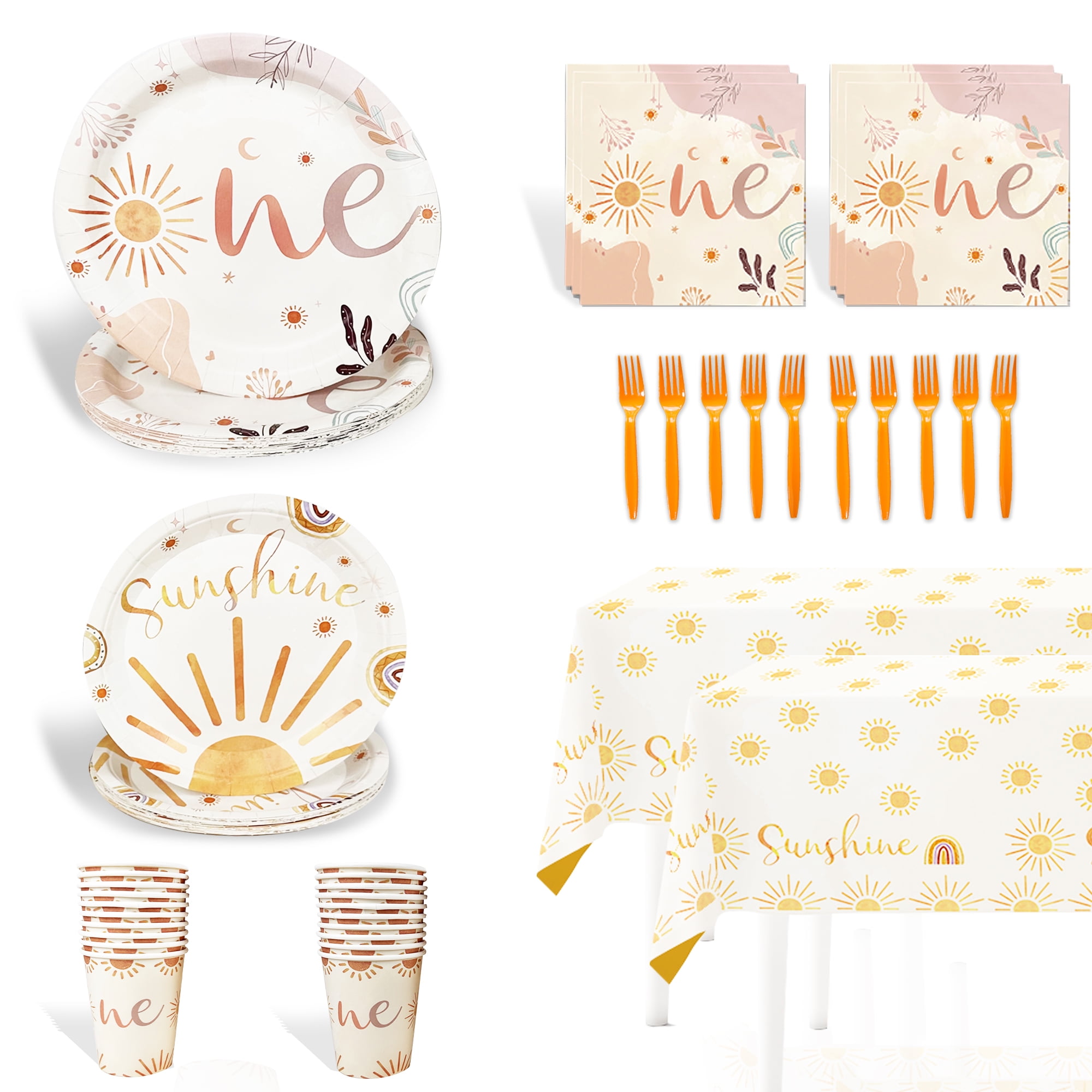 First Trip Inspired Around the Sun Birthday Decorations 102pcs Boho Sun ...