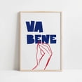 Affixzi Typography Wall Art, Italian Print Poster, Red Blue Decor, Va ...