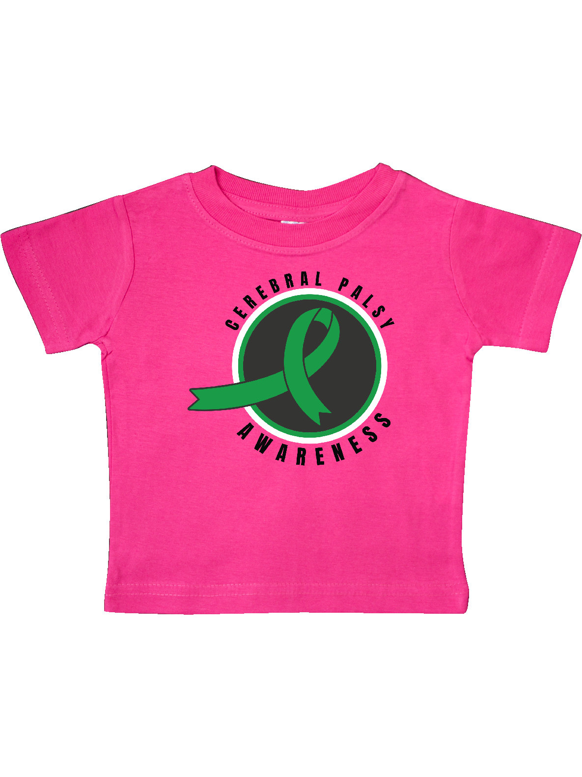 Inktastic Cerebral Palsy Awareness Green Ribbon Badge Gift Baby Boy or Baby Girl T-Shirt ...