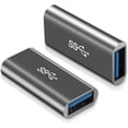 2-Pack Aluminum Type A Female to Female -Connector Converter,USB 3.0 ...
