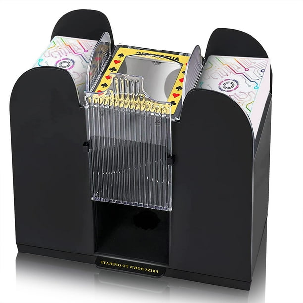 FlyFlise 2/6 Decks Automatic Card Shuffler, Battery-Operated Electric ...