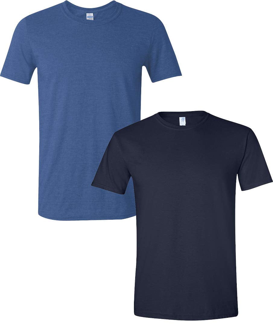 Gildan Men's Softstyle Cotton T-Shirt, Style G64000, 2 Pack Medium ...