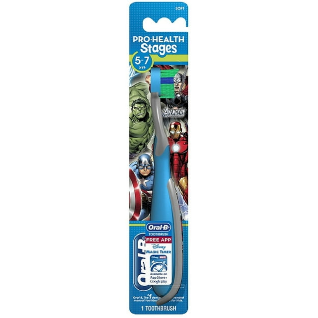 Oral-B Pro-Health Stages Marvel Avengers Soft Toothbrush 1 ea (Pack of ...