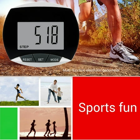 LCD Display Pedometer Step Counter Bracelet Large Screen with Belt Clip ...