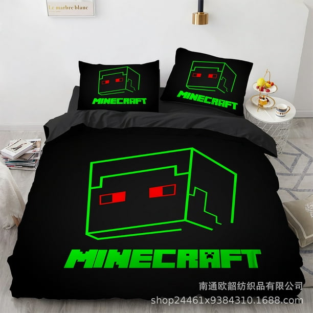 Minecraft Duvet Cover Set Single, Bedding Set 3 Piece Set Soft ...