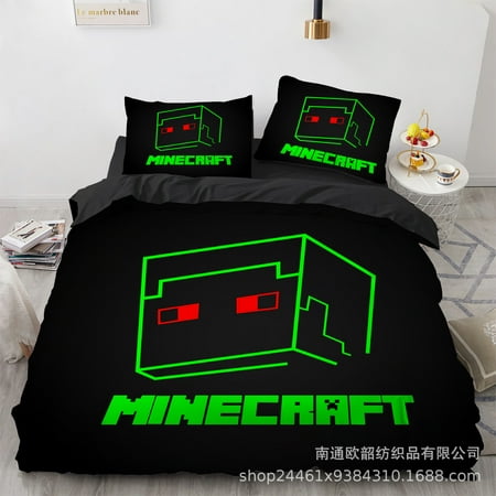 Minecraft Duvet Cover Set Single, Bedding Set 3 Piece Set Soft ...