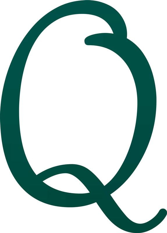 Acrylic Letter Q Script, 3'' Tall Frosted Teal Alphabet Craft, Color ...