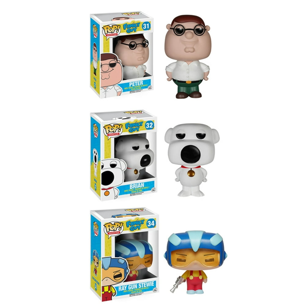 Funko Family Guy Brian,RayGun Stewie and Peter Griffin Pop Vinyl Figure ...