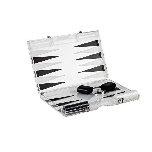 Infinity Lucite Backgammon Set Black- BG180BK - Walmart.com