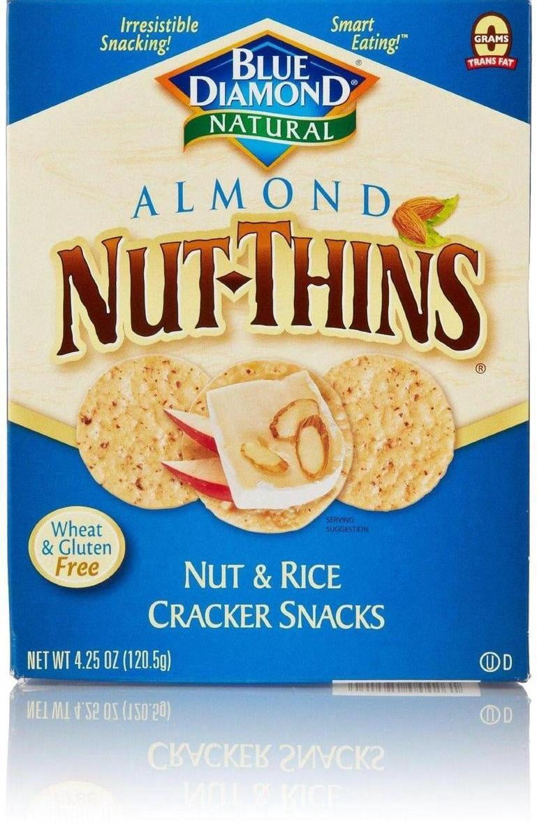 (12 Pack) Blue Diamond Dairy-Free Orginal Nut Thins Cracker, 4.25 Oz ...