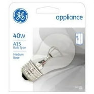 GE 74037 Intermediate Base A15 Ceiling Fan Bulb, Crystal Clear, 40W, 2 ...