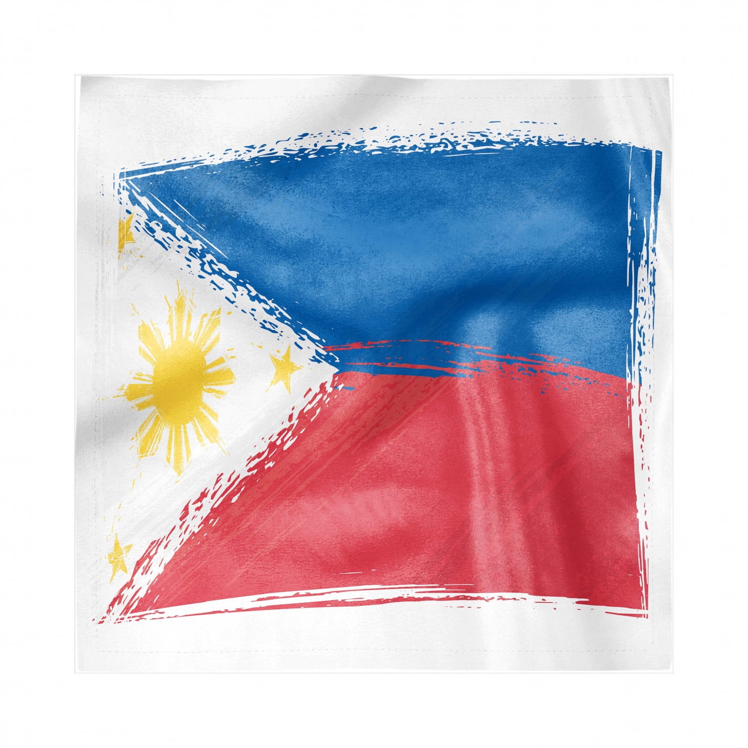 Filipino Decorative Napkins Set of 4, Brush Stroke Style Grungy ...