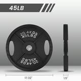 BalanceFrom Cast Iron Olympic 2-Inch Plate Weight Plate, 245 lbs Set ...